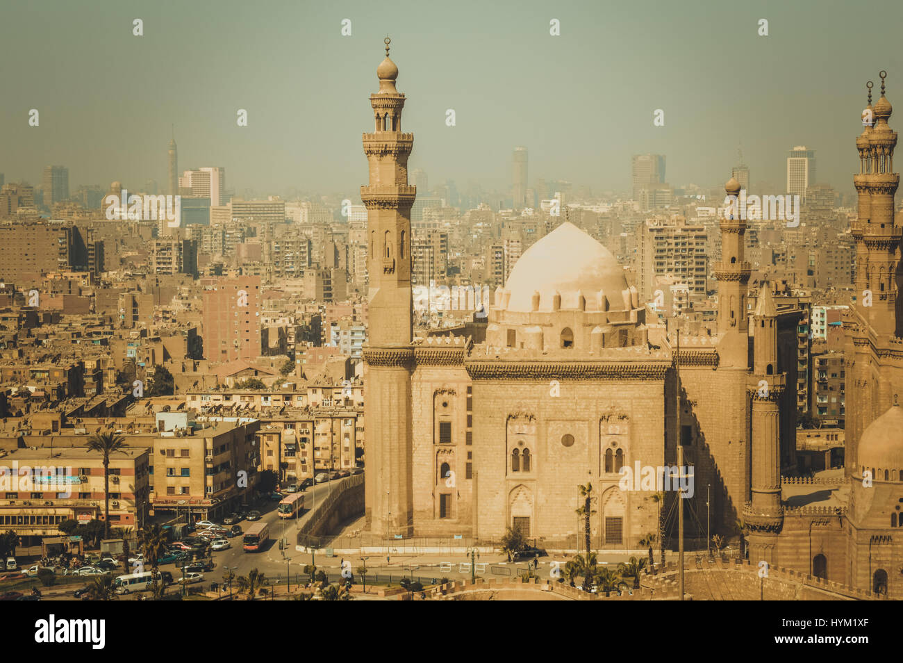 old buildings with view of mosque at cairo , egypt Stock Photo - Alamy