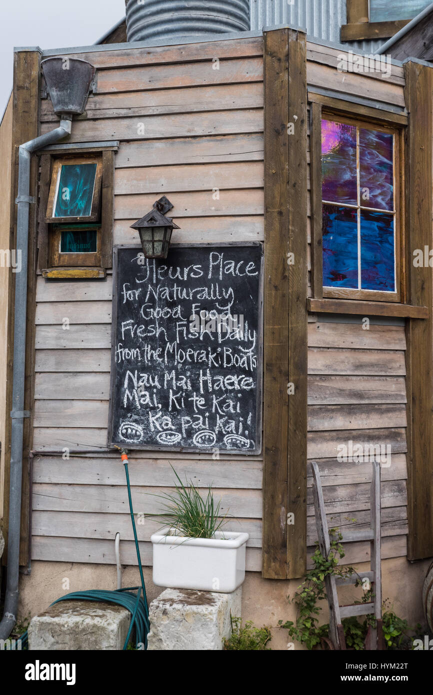 Fleurs Place restaurant in Moeraki, South Island, New Zealand Stock ...
