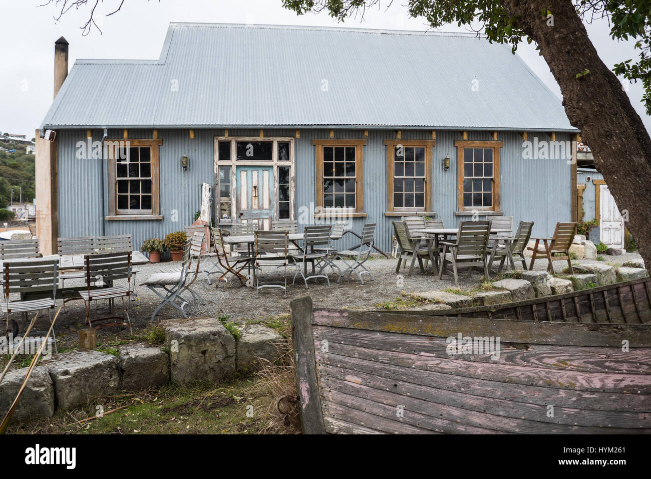 Fleurs Place restaurant in Moeraki, South Island, New Zealand Stock ...