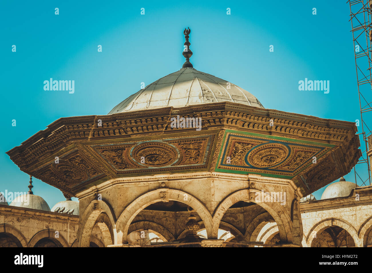 cairo, egypt, february 25,2017: closeup of dome of old mosque at cairo ...