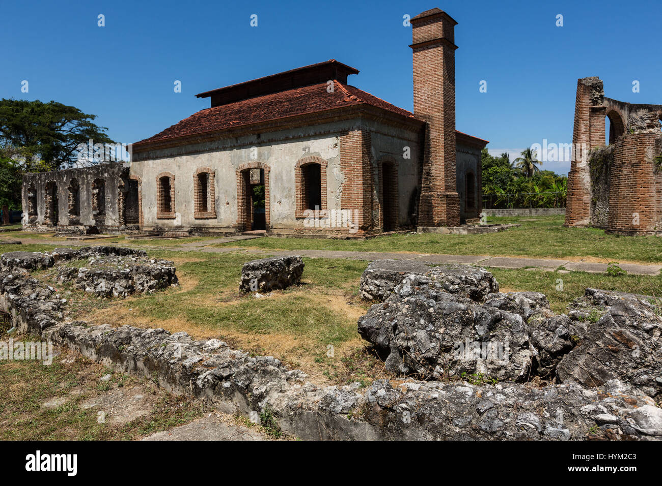 Ruins of the Nigua Sugar Mill, or Ingenio Boca de Nigua, built in the ...