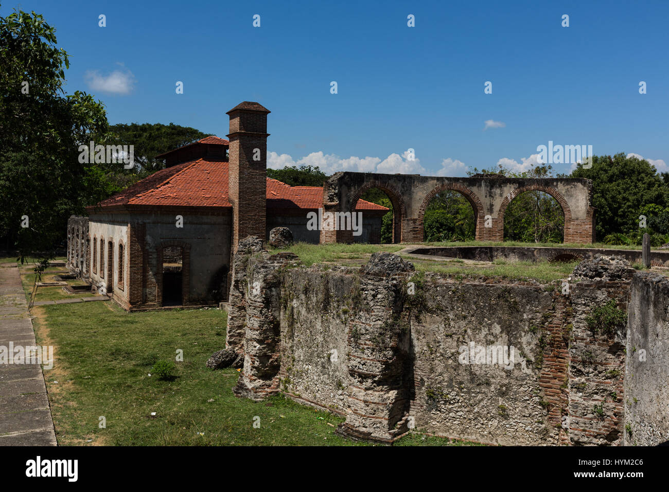 Ruins of the Nigua Sugar Mill, or Ingenio Boca de Nigua, built in the ...