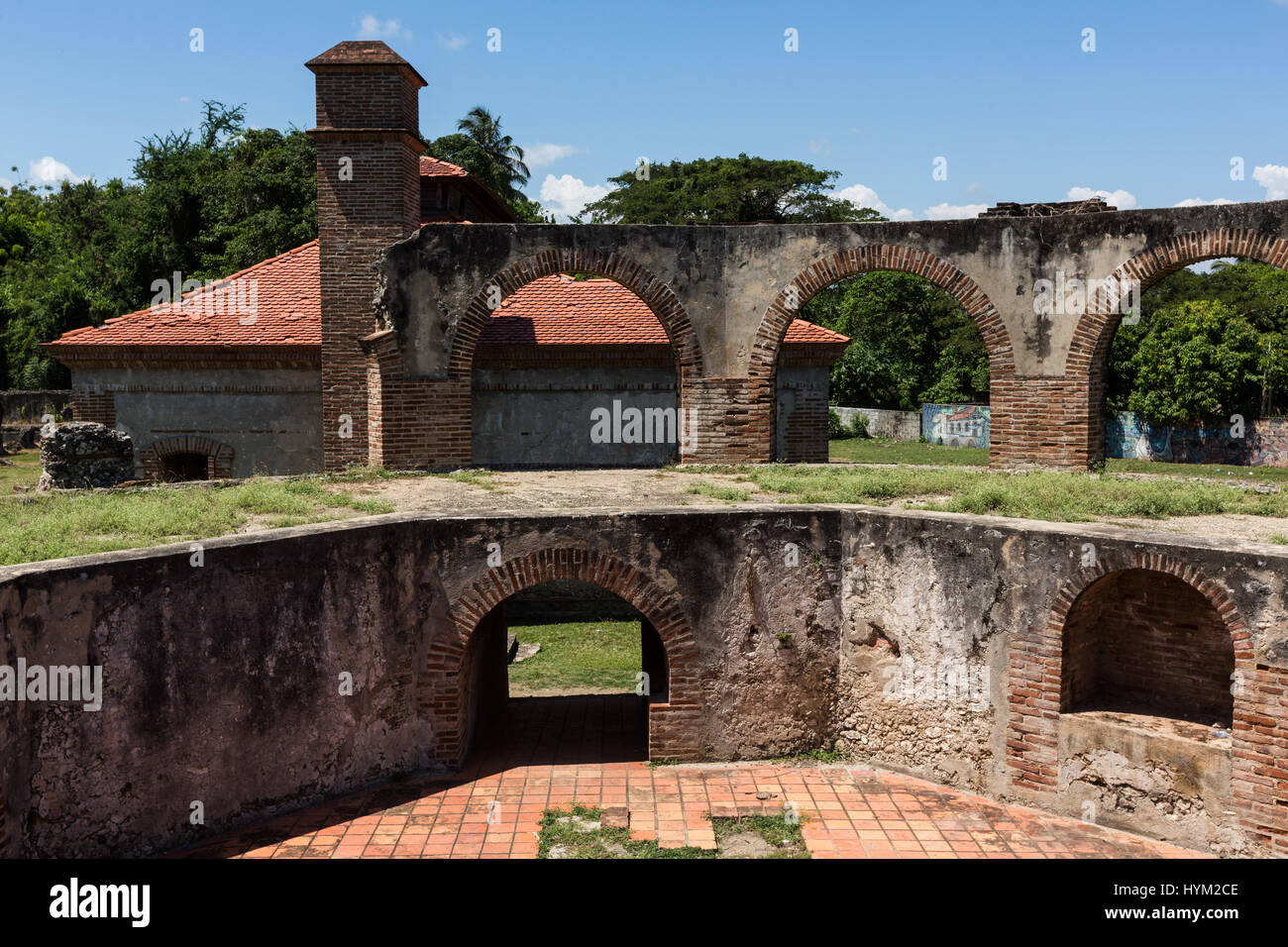 Ruins of the Nigua Sugar Mill, or Ingenio Boca de Nigua, built in the ...