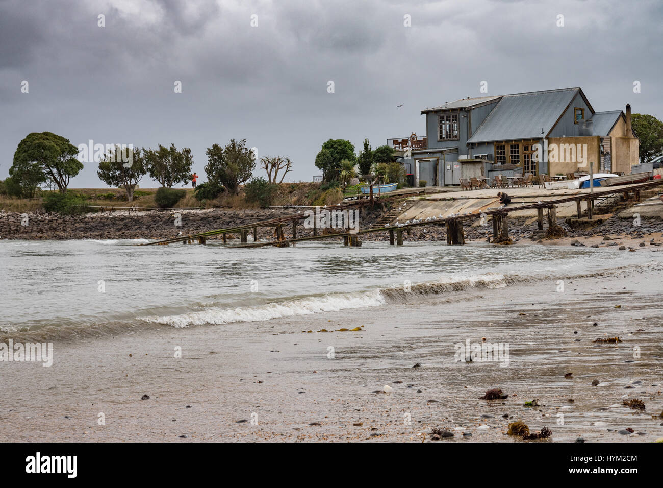 Fleurs Place restaurant in Moeraki, South Island, New Zealand Stock ...