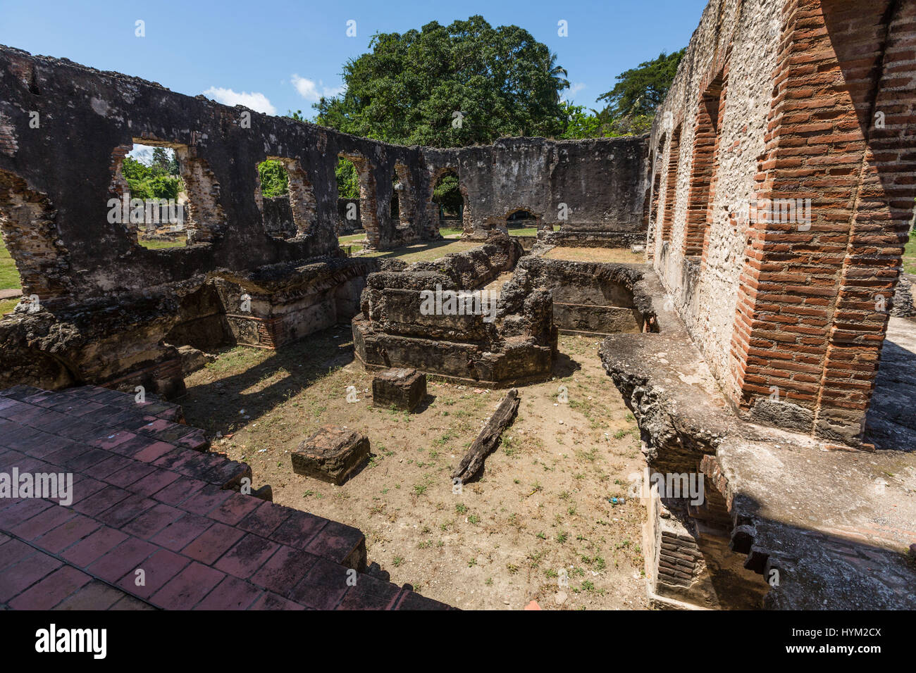 Ruins of the Nigua Sugar Mill, or Ingenio Boca de Nigua, built in the ...