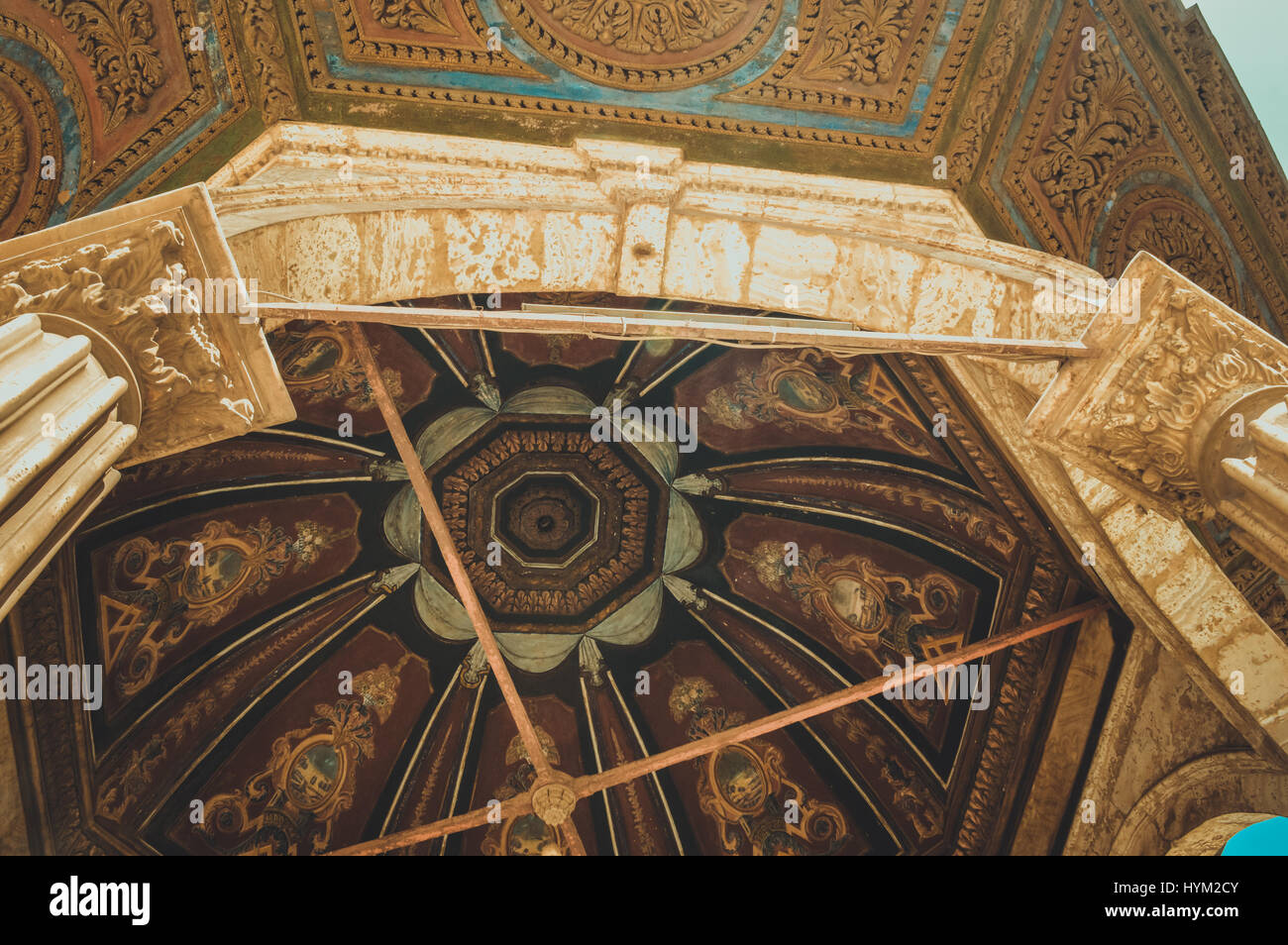 cairo, egypt, february 25,2017: roof of old mosque at cairo citadel in ...