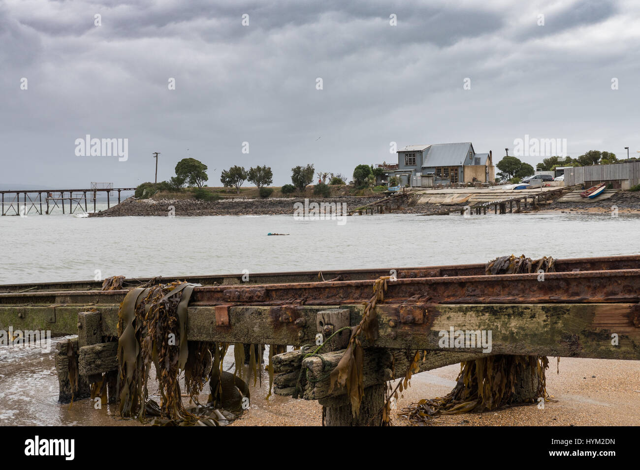 Fleurs Place restaurant in Moeraki, South Island, New Zealand Stock ...