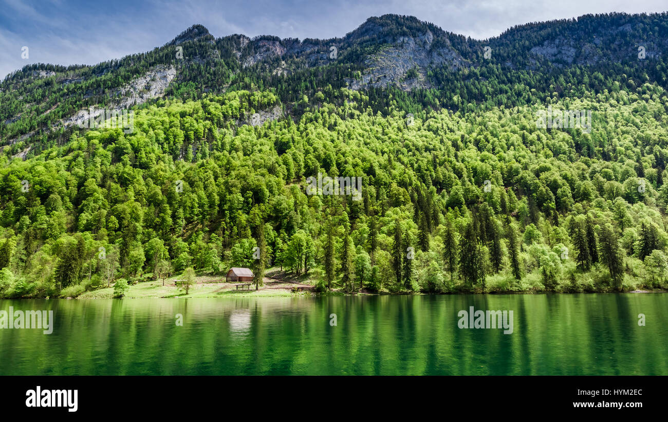 Beautiful lake Konigssee in the German Alps, Europe Stock Photo - Alamy