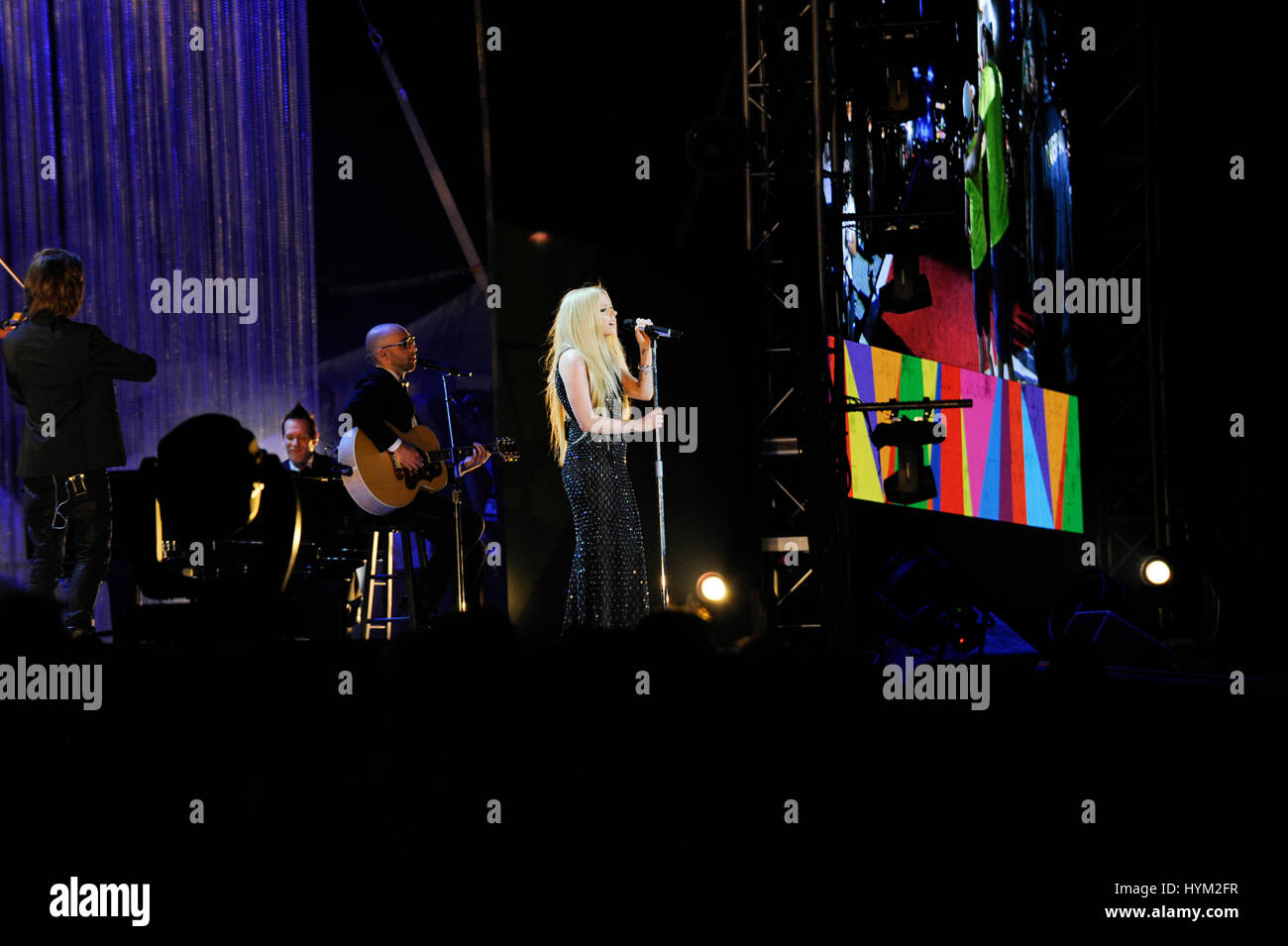 Singer Avril Lavigne performs at the Special Olympics World Games ...