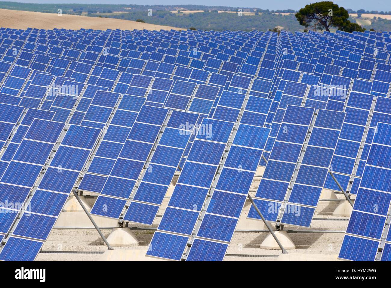Photovoltaic panels for renewable electric production, Zaragoza ...