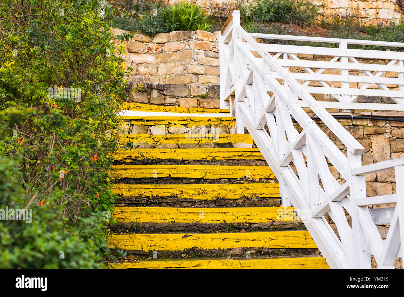 Front view of short stairs going up Stock Photo - Alamy