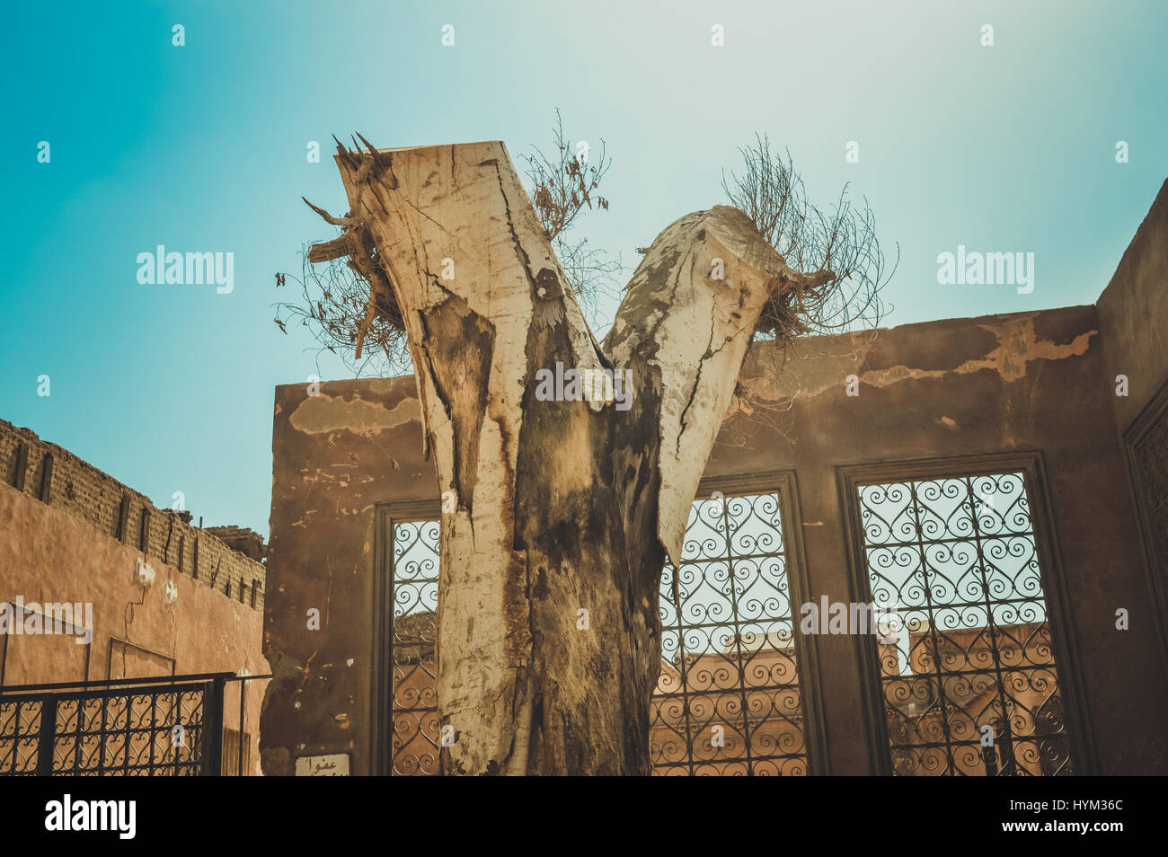 cairo, egypt, february 25,2017: old buildings scene inside cairo ...