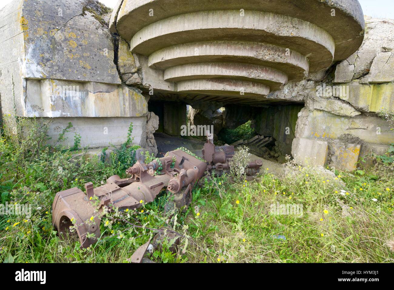 Battery of Longues sur Mer, Normandy, France Stock Photo - Alamy
