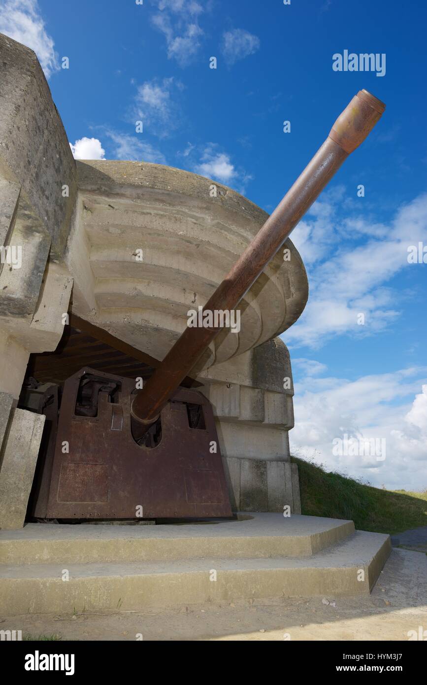 Battery of Longues sur Mer, Normandy, France Stock Photo - Alamy