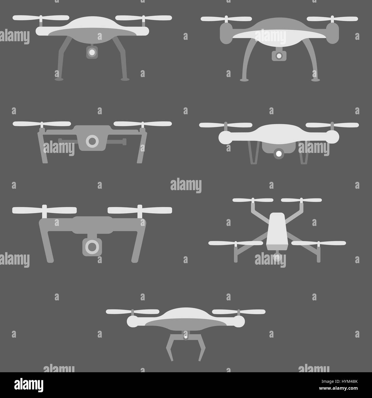 Set of drones Stock Vector Image & Art - Alamy