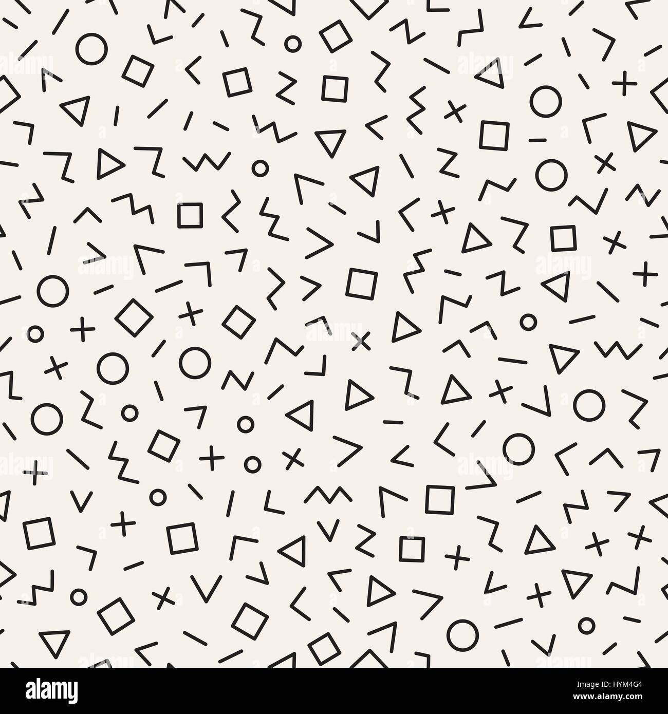 Scattered Geometric Line Shapes. Abstract Background Design. Vector ...
