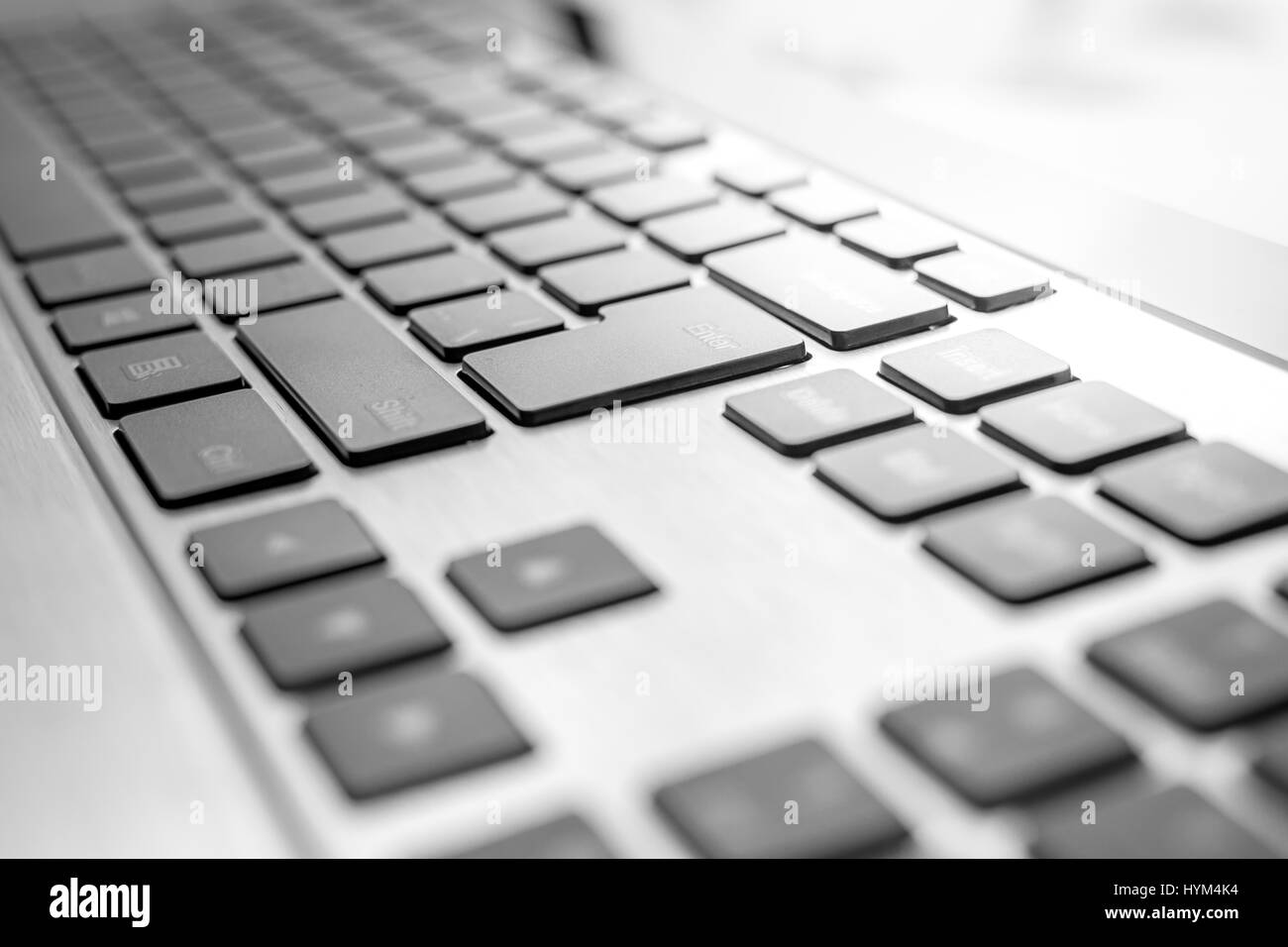 Grey or silver keyboard of computer or laptop Stock Photo - Alamy