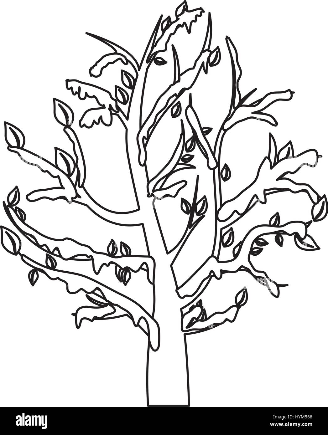 beautiful tree line icon Stock Vector Image & Art - Alamy