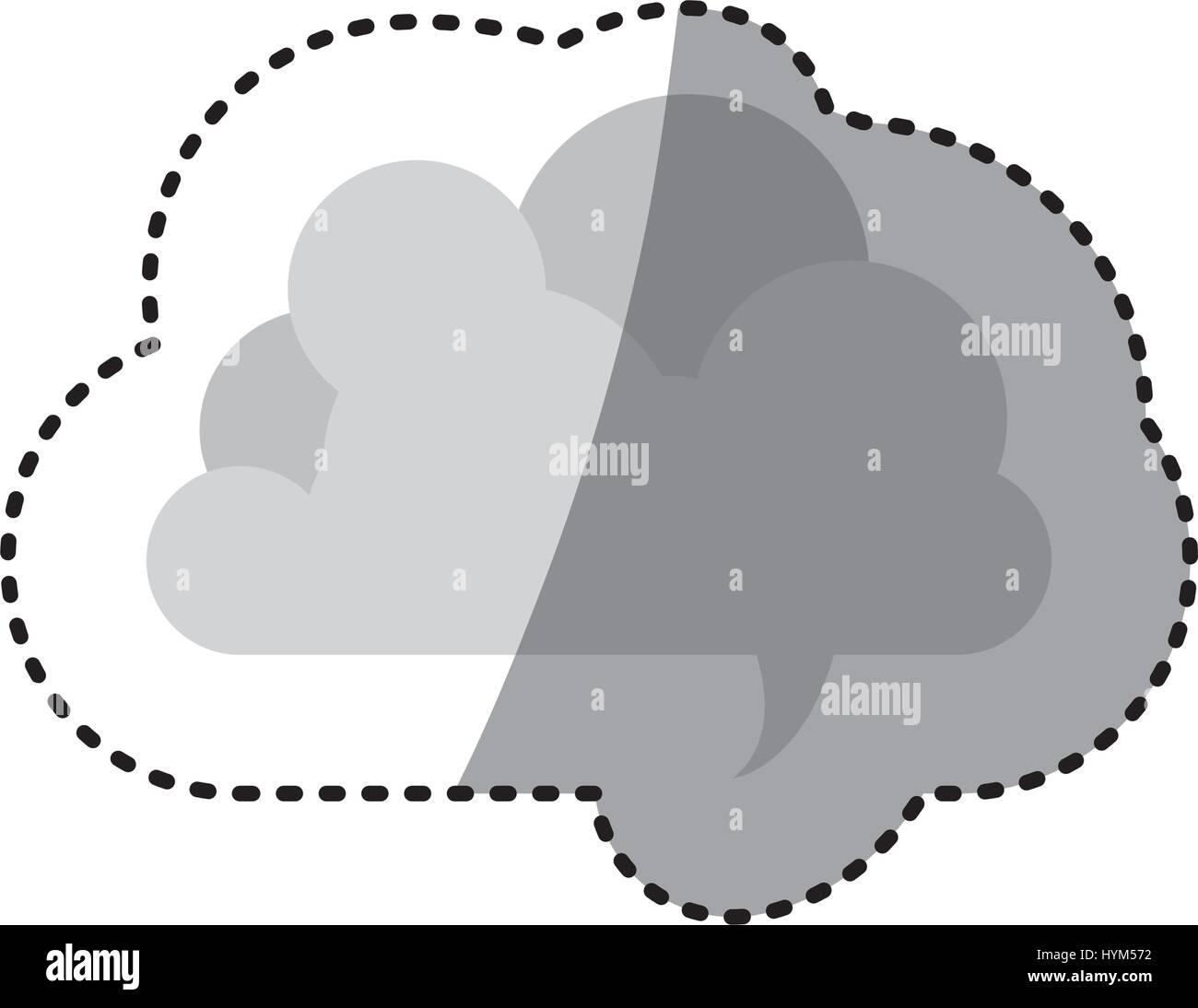 Rainy sky gray clouds Stock Vector Images - Alamy