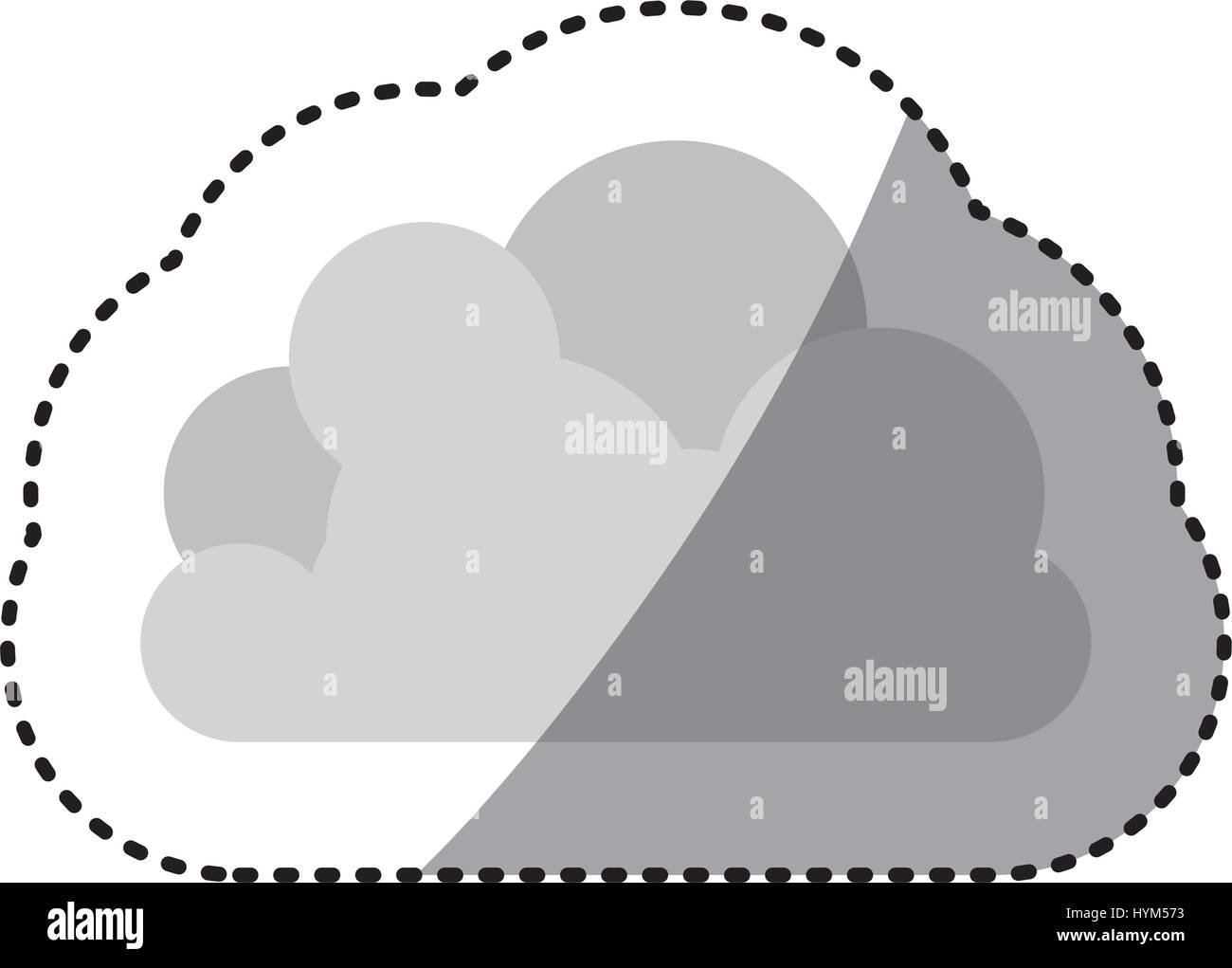 sticker gray cloud weather icon Stock Vector Image & Art - Alamy