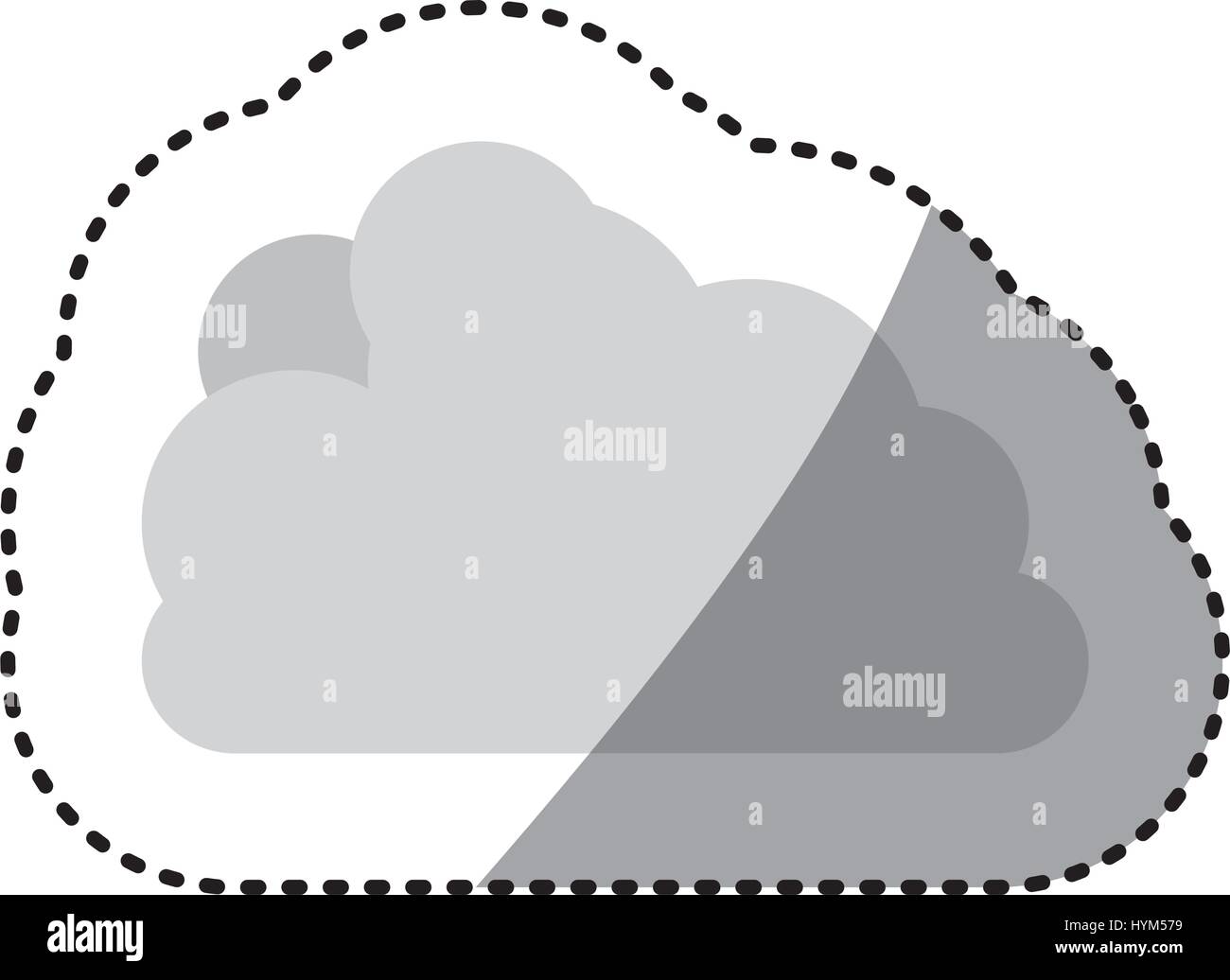 sticker gray cloud weather icon Stock Vector Image & Art - Alamy