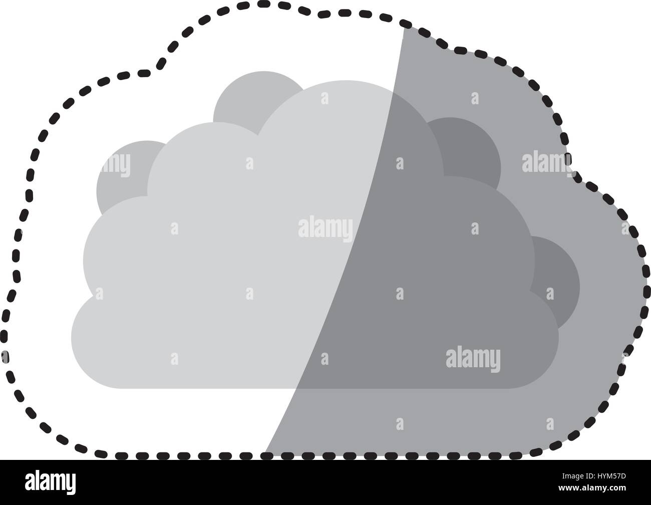 sticker gray cloud weather icon Stock Vector Image & Art - Alamy