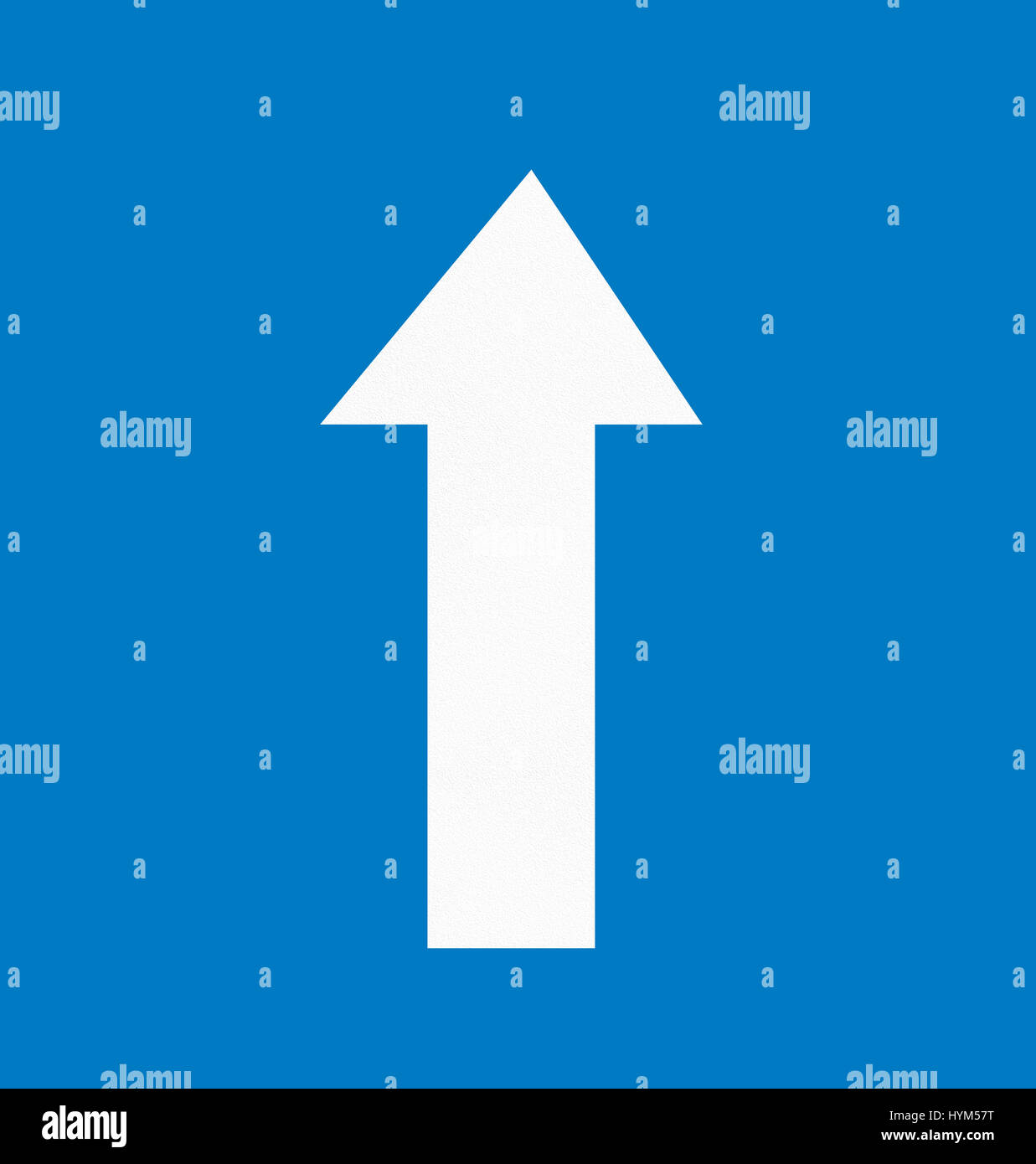 Cyprian regulatory road sign - One-way road Stock Photo - Alamy