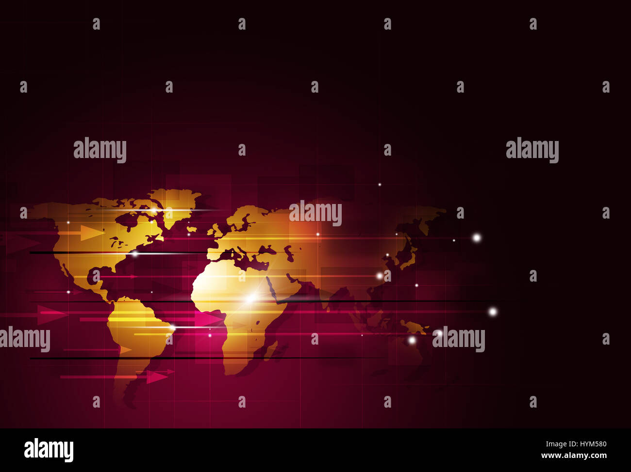 digital abstract business concept on the red background Stock Photo - Alamy