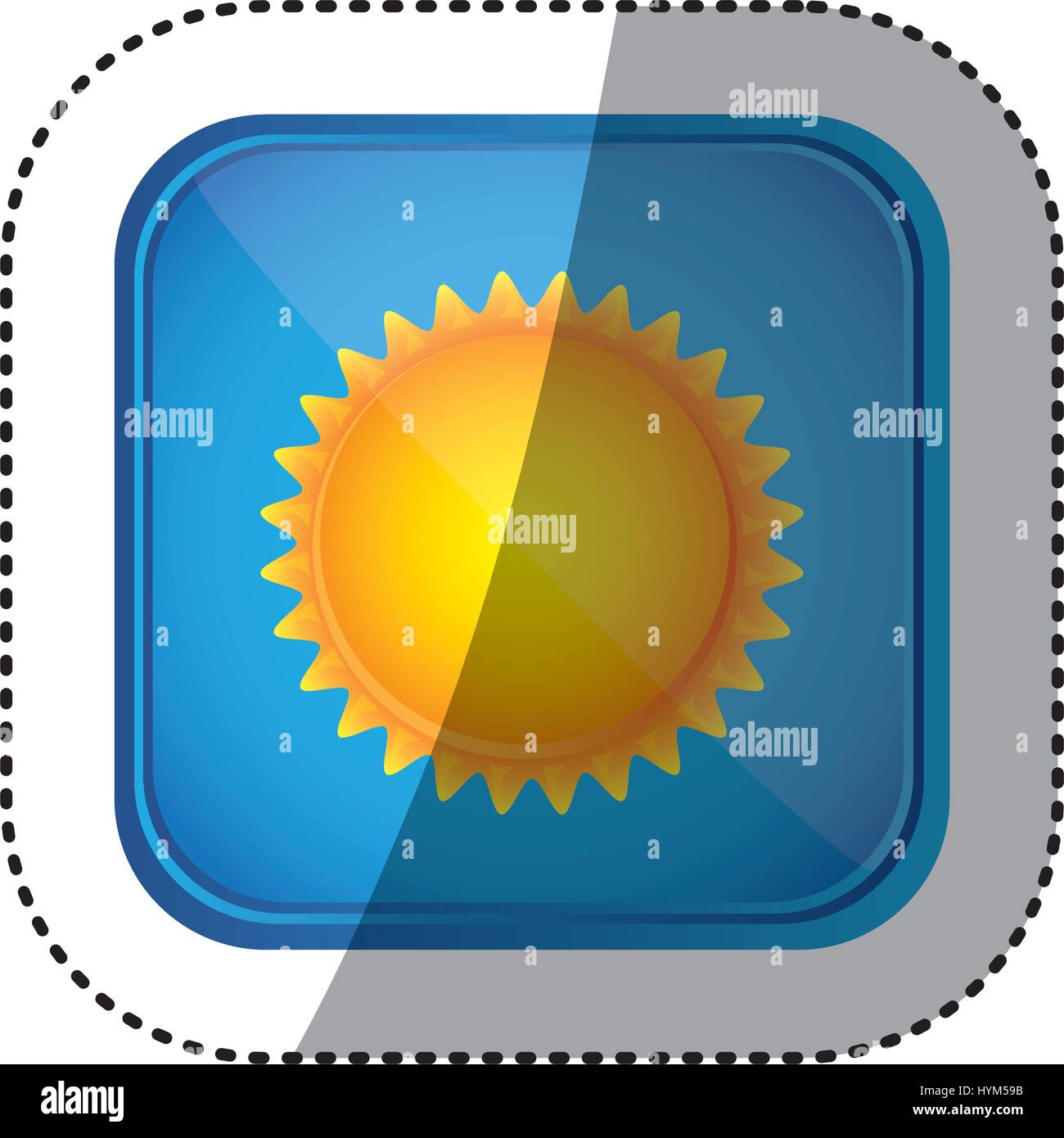 beautiful sunny day button icon Stock Vector Image & Art - Alamy