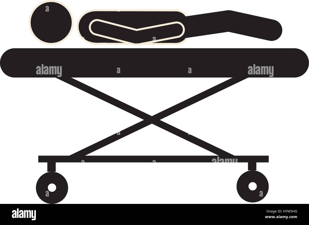 silhouette man over gurney Stock Vector Image & Art - Alamy