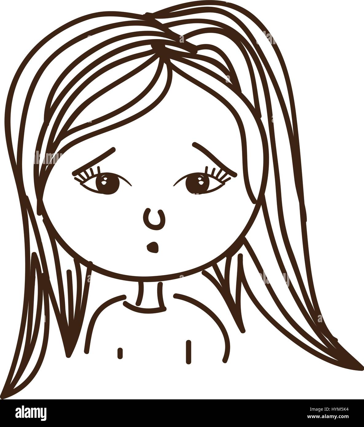 line woman surprised expression Stock Vector Image & Art - Alamy