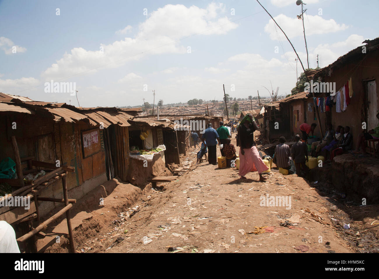 People in the market, Kibera slums, Nairobi, Kenya, East Africa Stock ...