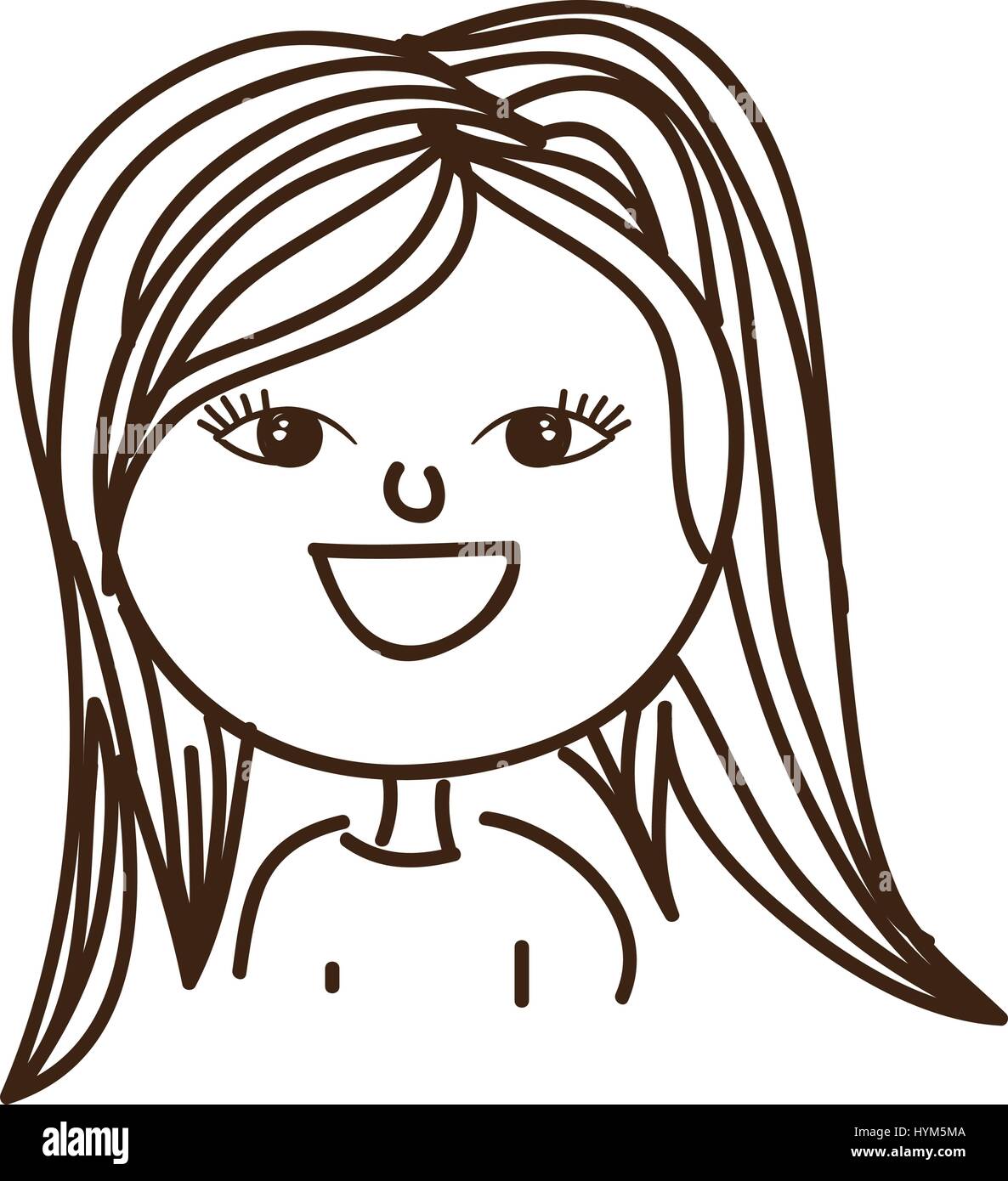 line woman very happy expression Stock Vector Image & Art - Alamy