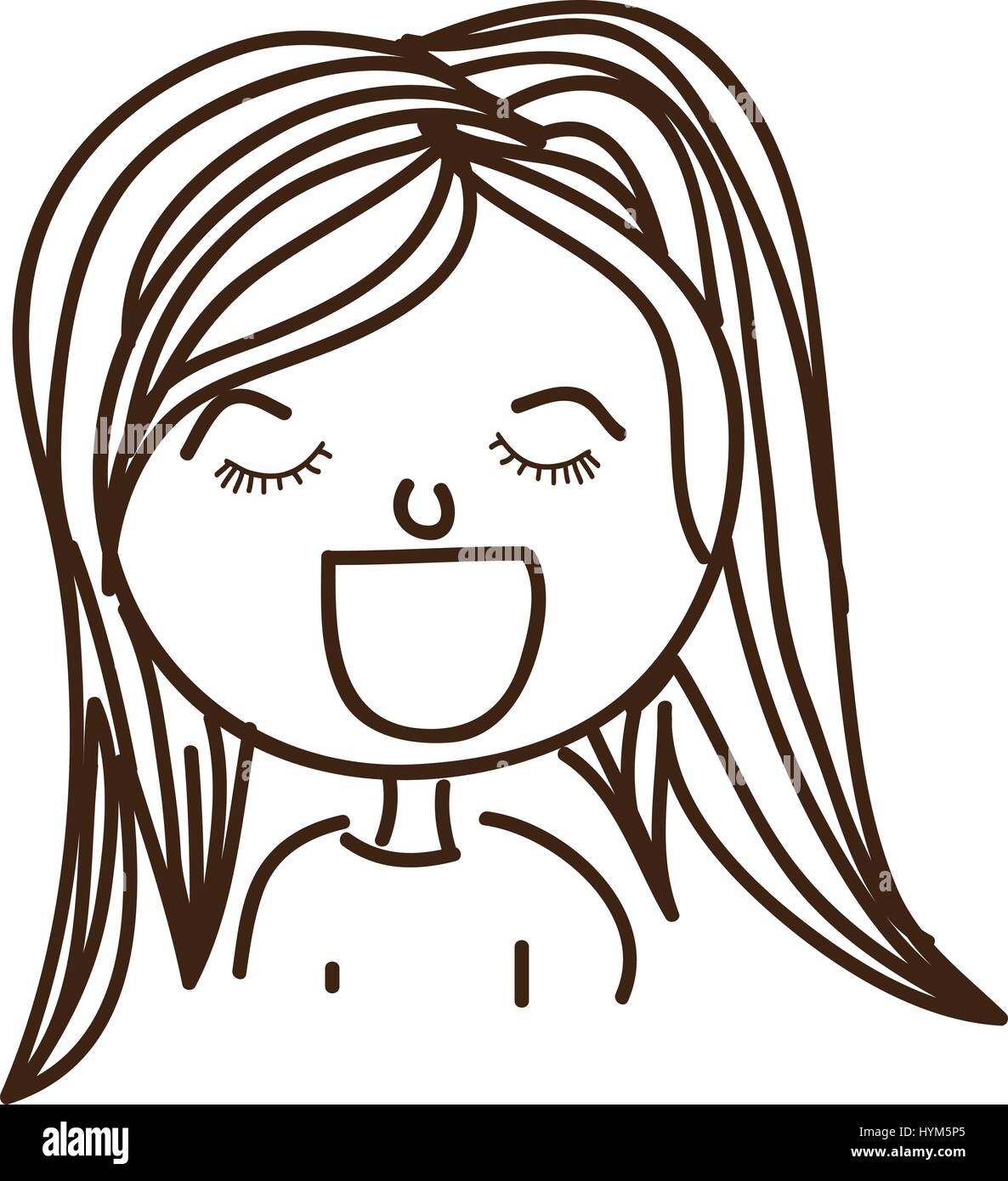 line woman very happy expression Stock Vector Image & Art - Alamy