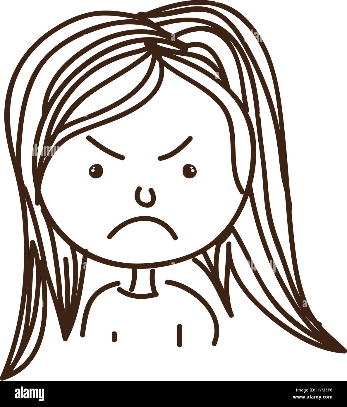 line woman very angry expression Stock Vector Image & Art - Alamy