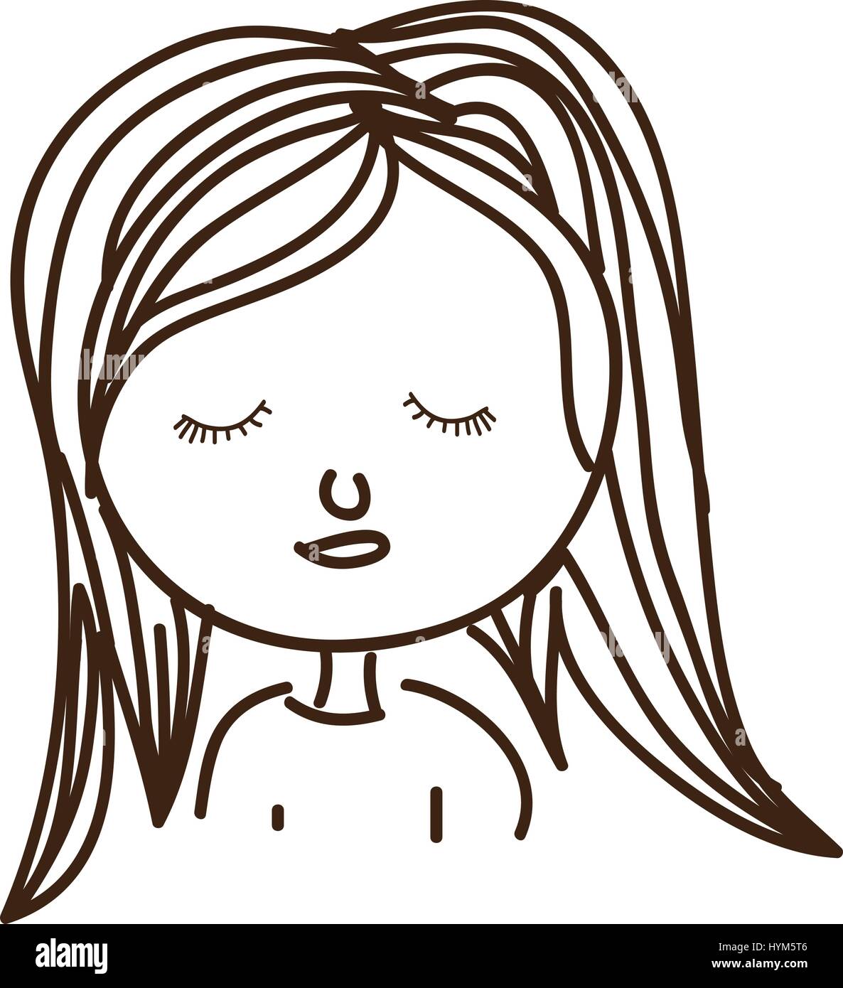 line woman sleeping expression Stock Vector Image & Art - Alamy