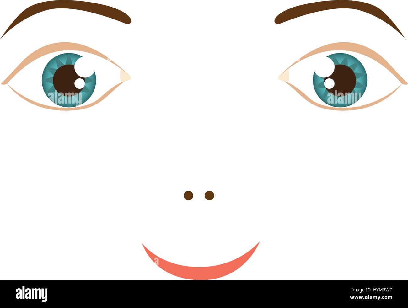 face woman very happy expression Stock Vector Image & Art - Alamy