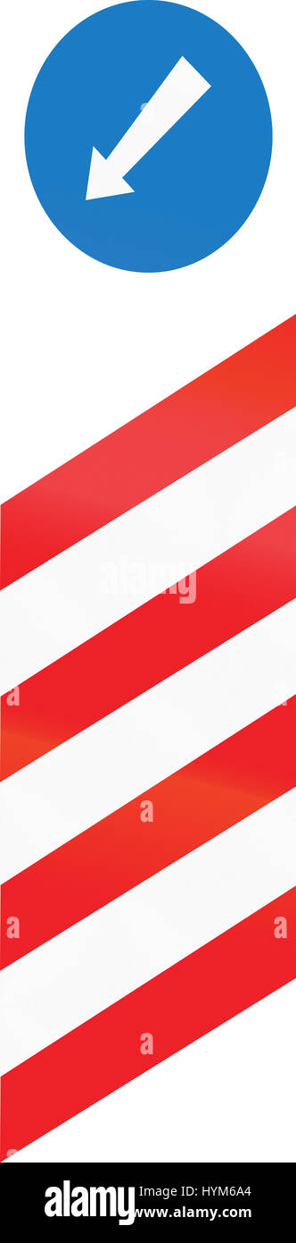 Road sign used in Cyprus - Keep left Stock Photo - Alamy
