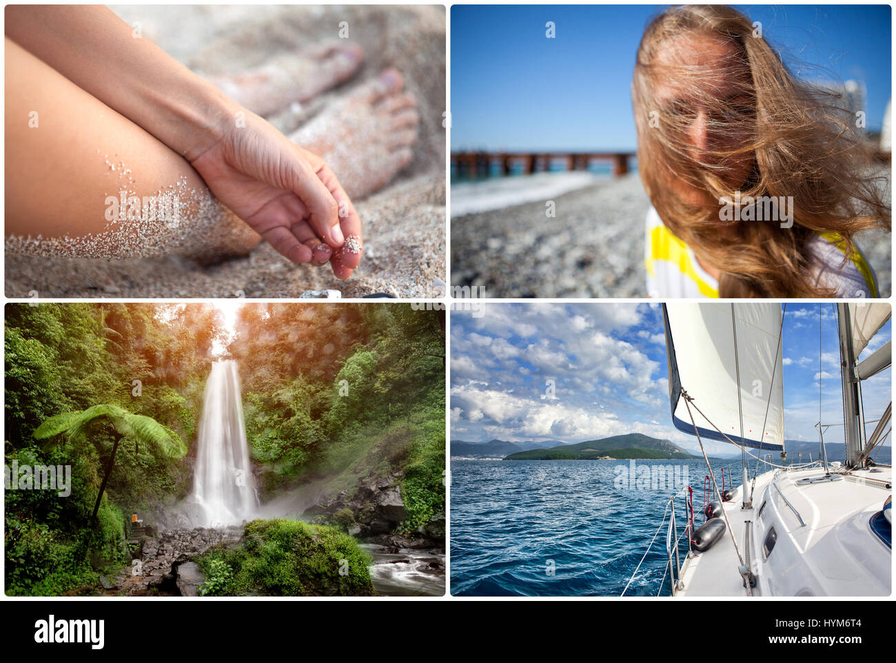 Collage of travel photos from different cities of the Europe Stock ...