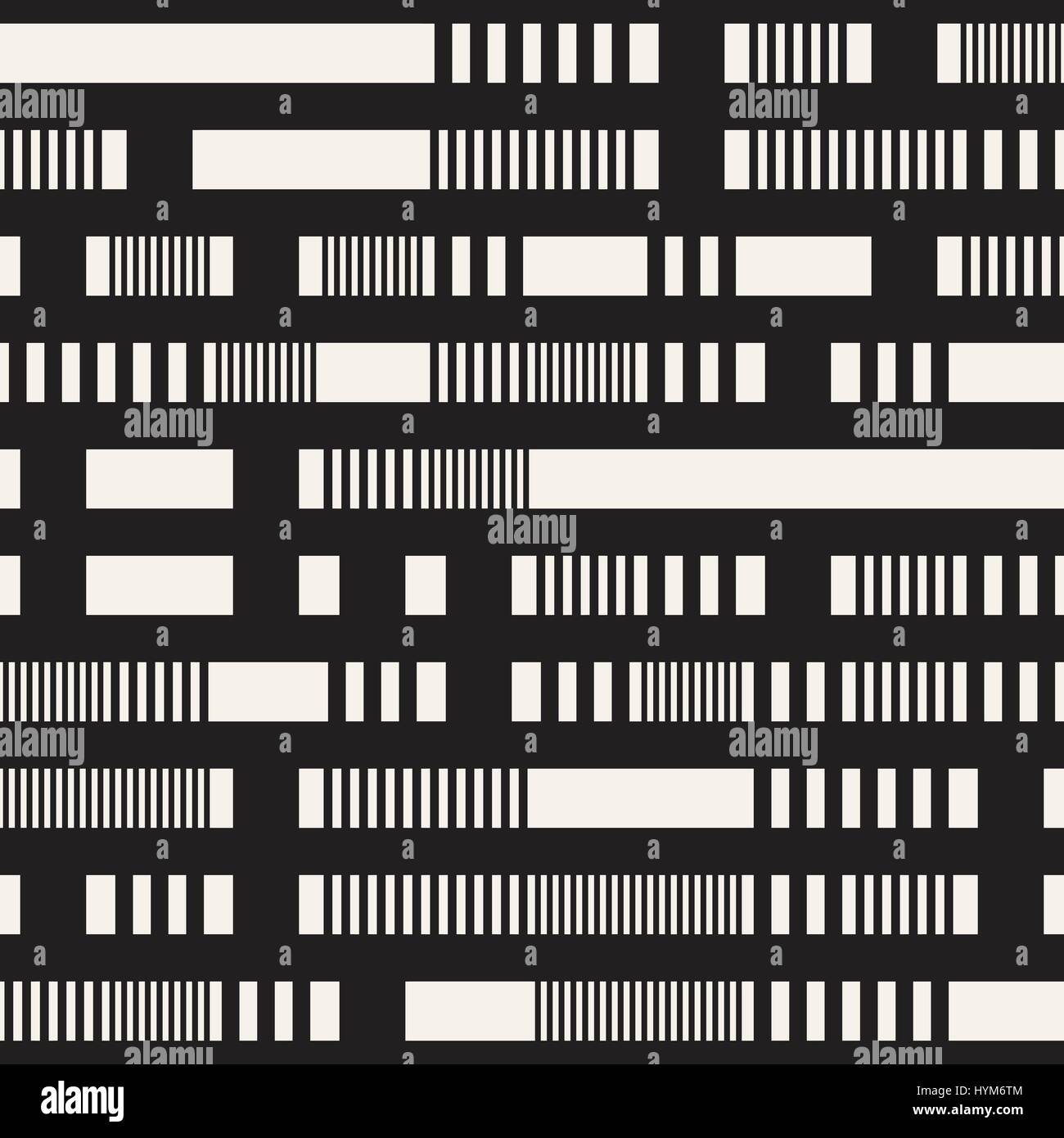 Black and White Dashed Lines Pattern. Modern Abstract Vector Seamless ...
