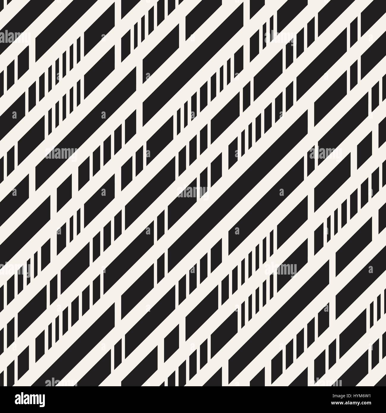 Black and White Dashed Lines Pattern. Modern Abstract Vector Seamless ...