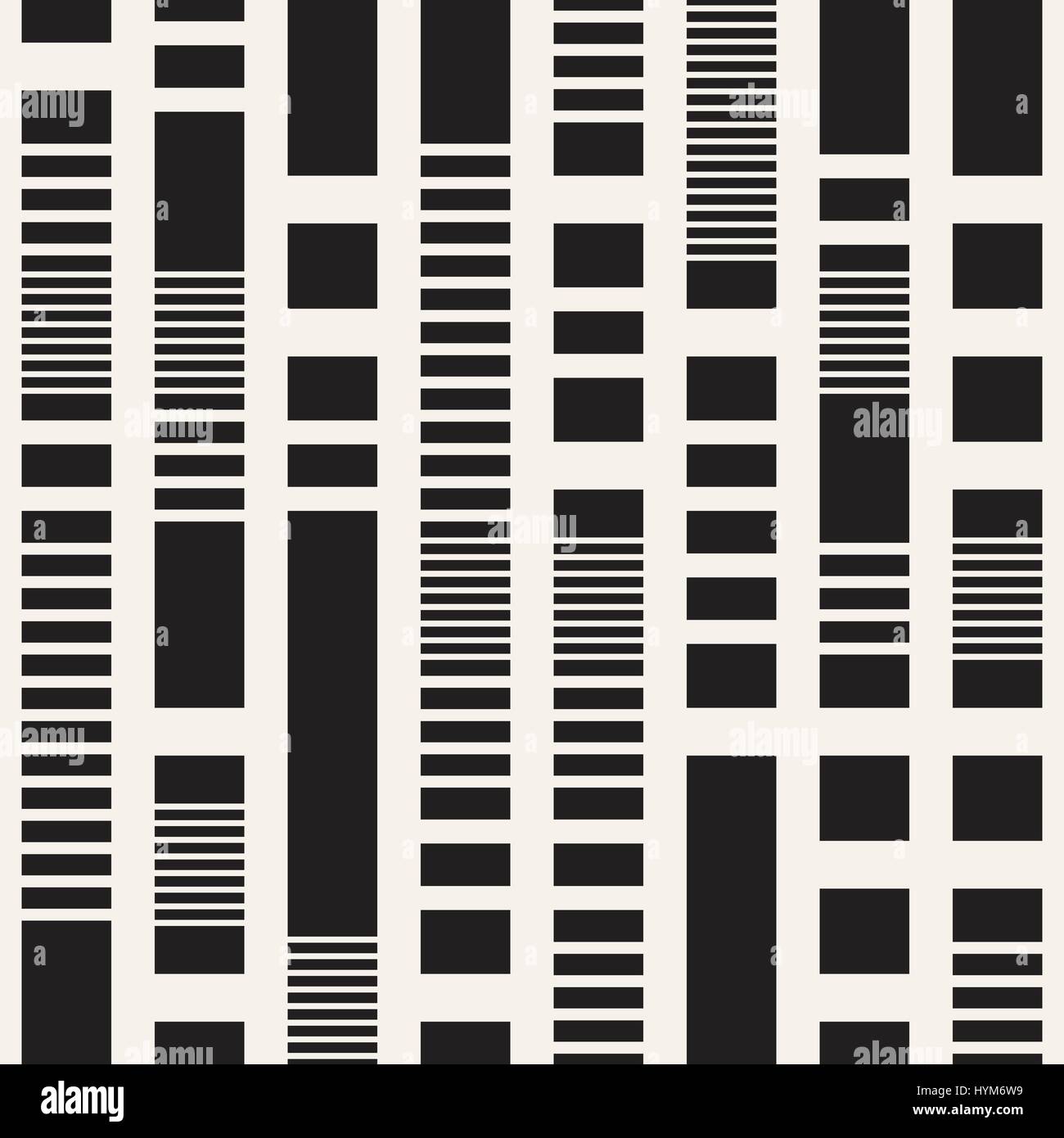 Black and White Dashed Lines Pattern. Modern Abstract Vector Seamless ...