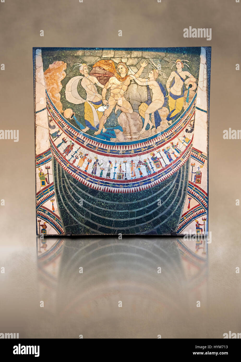 4th Century AD Roman Opus Sectile Mosaic depicting nymphs rom the ...