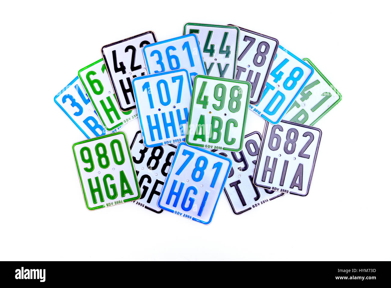 Scooter number plate Cut Out Stock Images & Pictures - Alamy