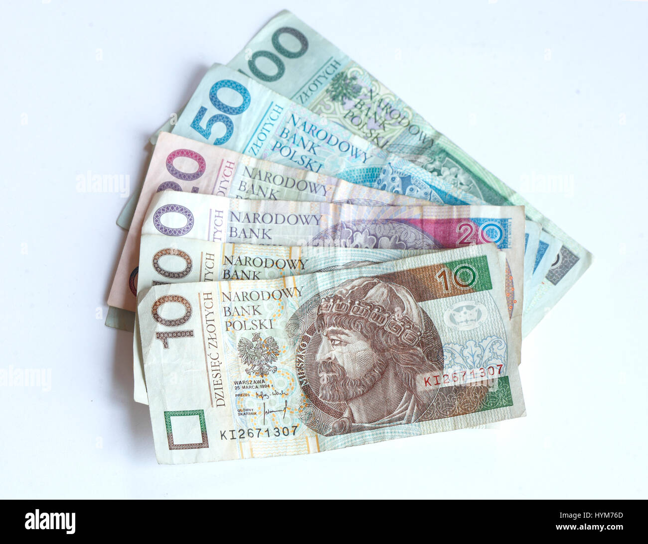 Zloty bills hi-res stock photography and images - Alamy
