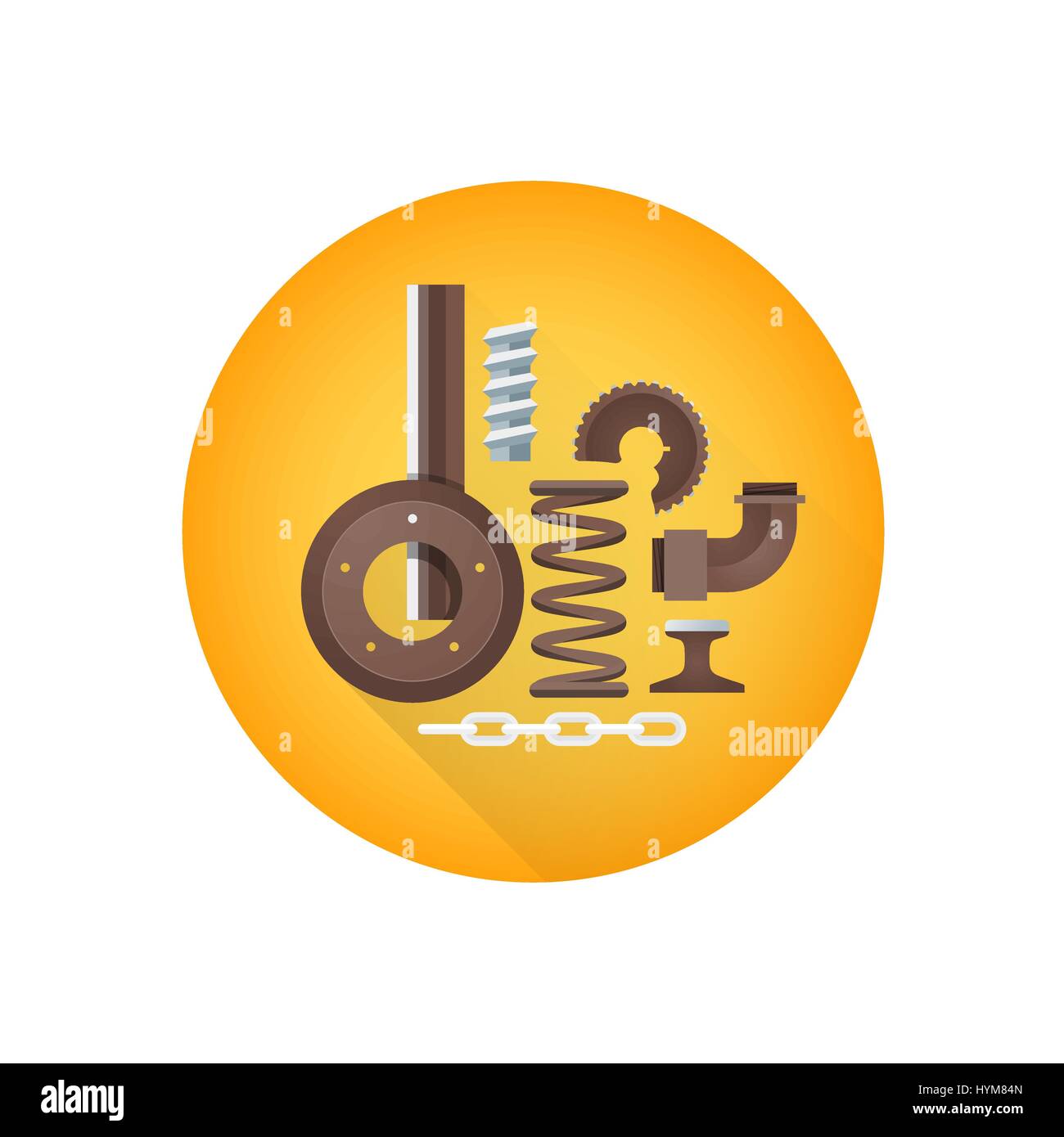 vector colorful flat design metal scrap waste box iron garbage ...