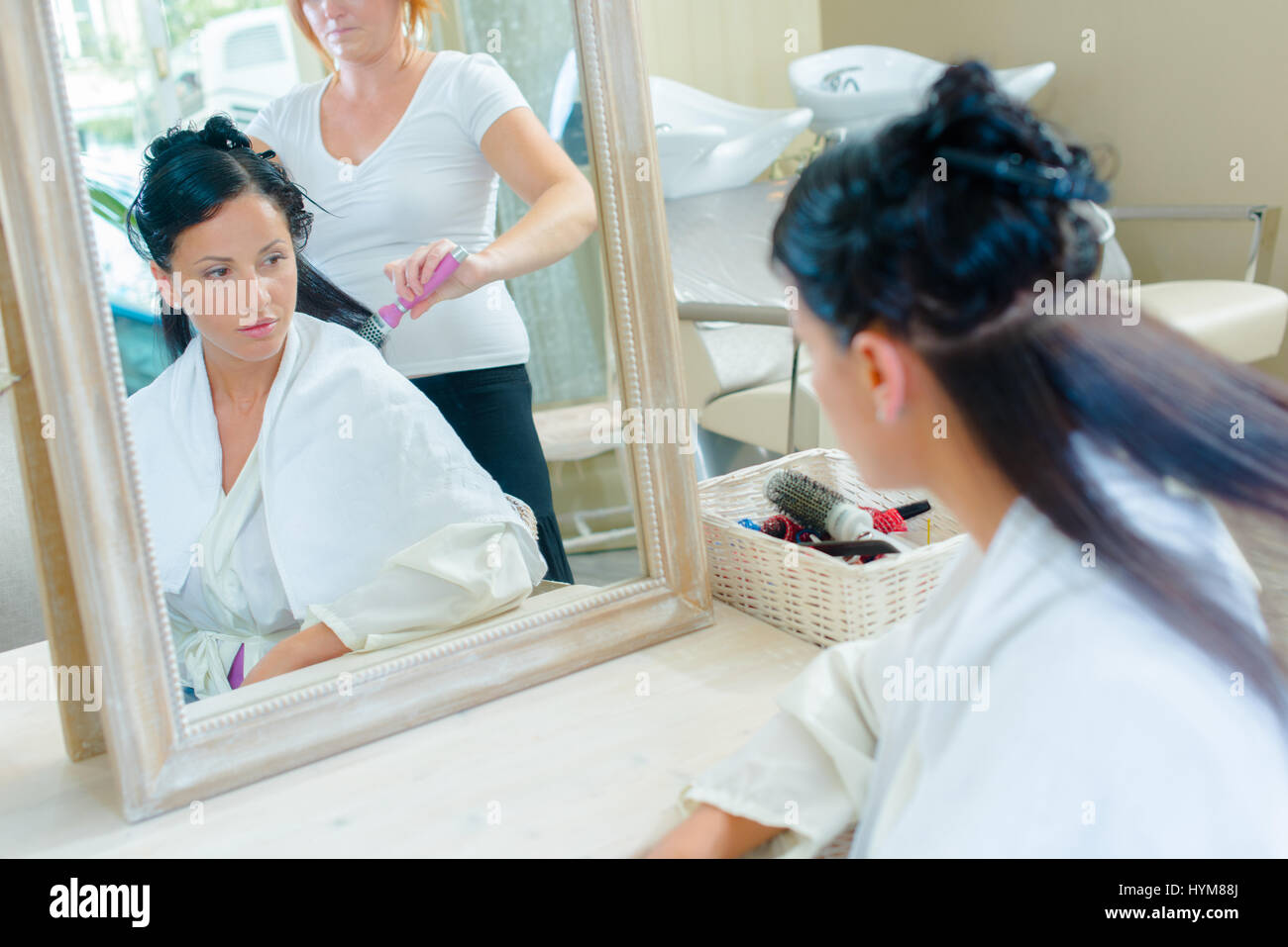woman in the parlor Stock Photo - Alamy