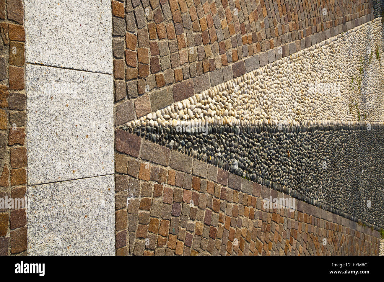 brick the in mozzate street lombardy italy varese abstract pavement of ...