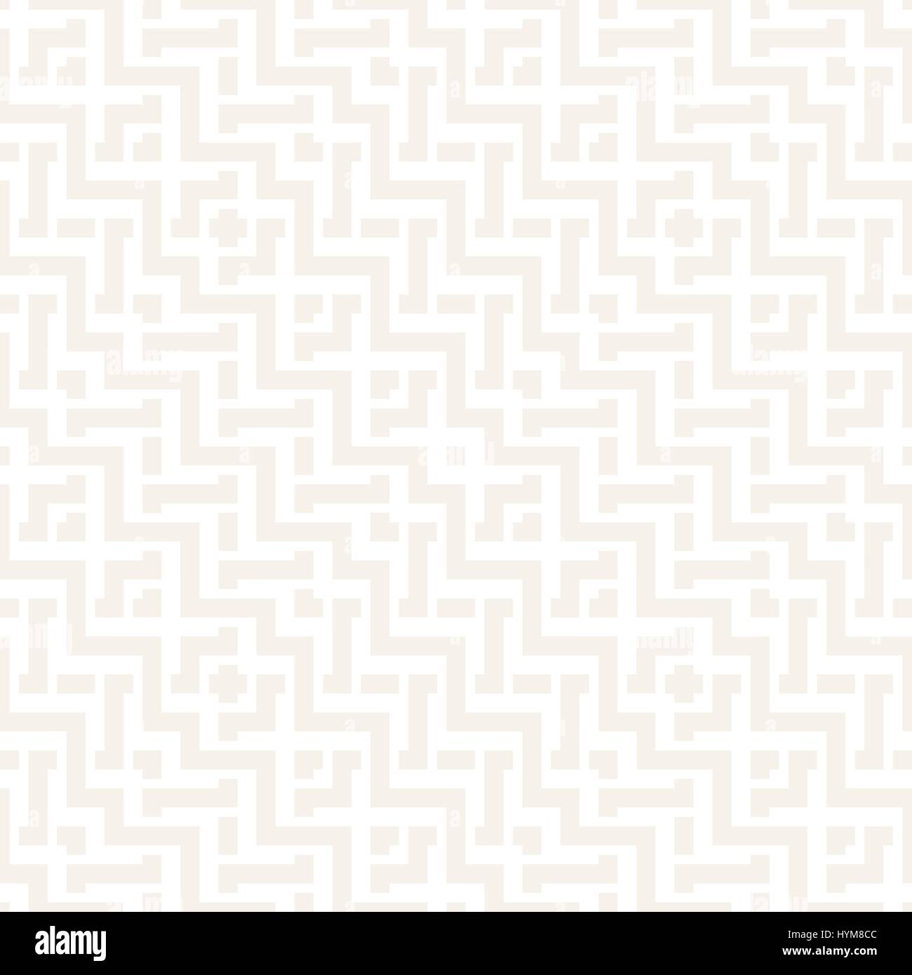 Interlacing Lines Subtle Lattice. Ethnic Monochrome Texture. Vector ...