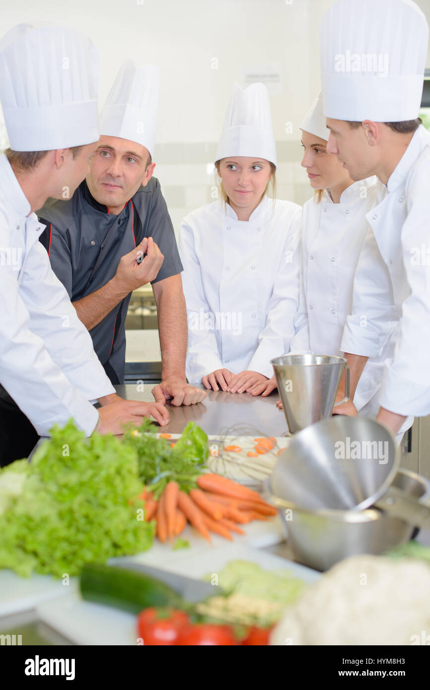 Restaurant chef talking team hi-res stock photography and images - Alamy